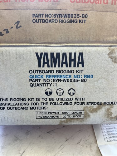 Yamaha Genuine Part 6YR-W0035-B0 Outboard Rigging Kit 40HP & Above ...