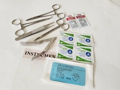 Surgical Suture Kit Basic First Aid Set Suture Emergency Trauma ...