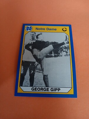 1990 Collegiate Collection Notre Dame #76 George Gipp Fighting Irish ...