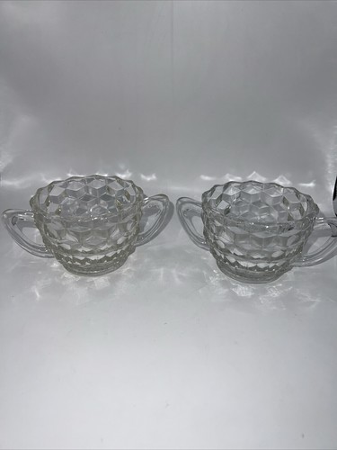 Clear Cubist Pattern Open Sugar Bowl - Jeannette Depression Glass | eBay