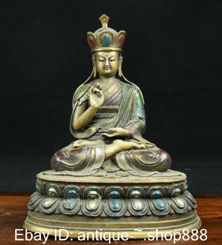 Old Bronze Painting Tang Seng San Zang Ksitigarbha Boddhisattva Buddha ...