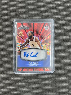RARE ROOKIE CARD!!! R.J. COLE - WILD CARD ALUMINATION - AUTO - #'d /75 ...