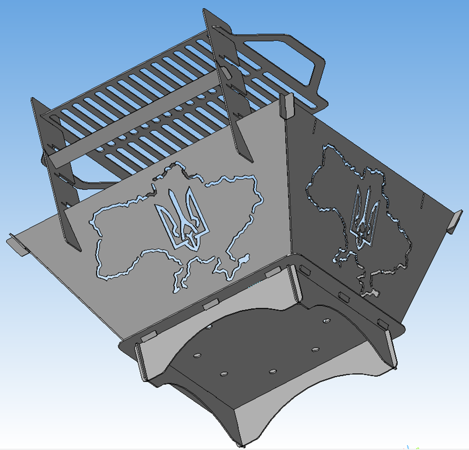 BBQ Grill Fire Outdoor. Folding. CNC Vector Plasma Router Laser Cut DXF ...