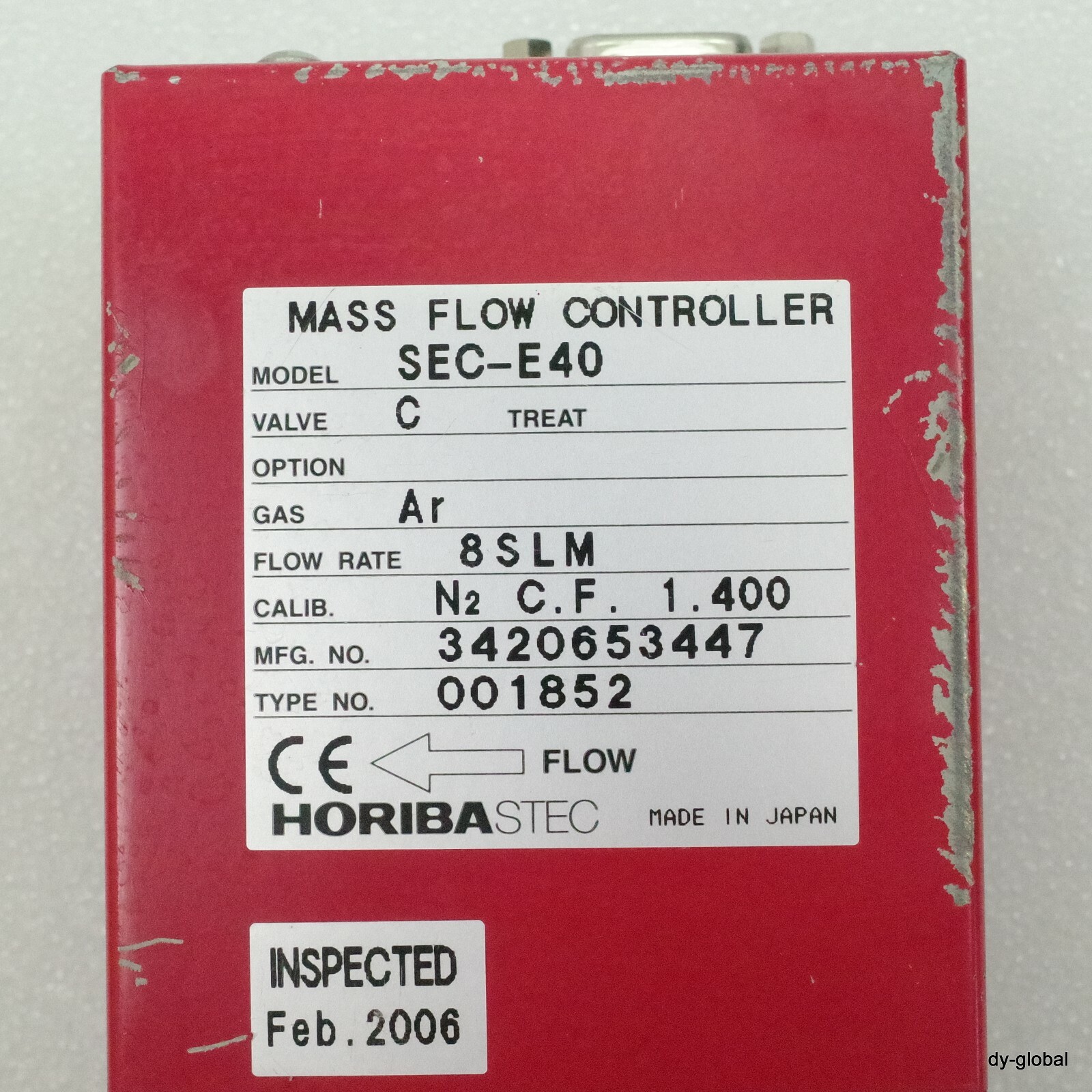 HORIBA STEC Used Scratche SEC-E40 8SLM Ar MASS FLOW CONTROLLER MFC-I-208 SC=6A34 | eBay