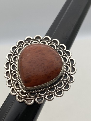vintage jasper 925 Sterling Silver Ring SIZE 8 | eBay