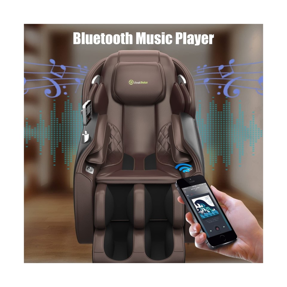 Real Relax Massage Chair, Full Body Zero Gravity SL-Track Shiatsu ...