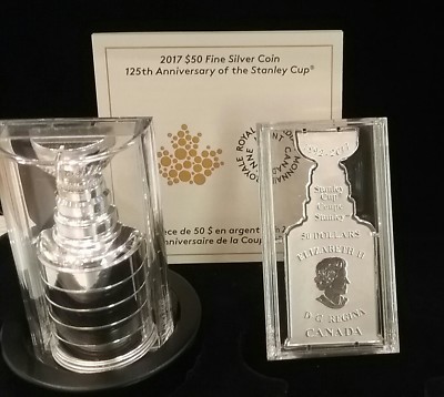 1892-2017 Stanley Cup 125th Anniversary $50 3.2OZ Pure Silver Proof ...