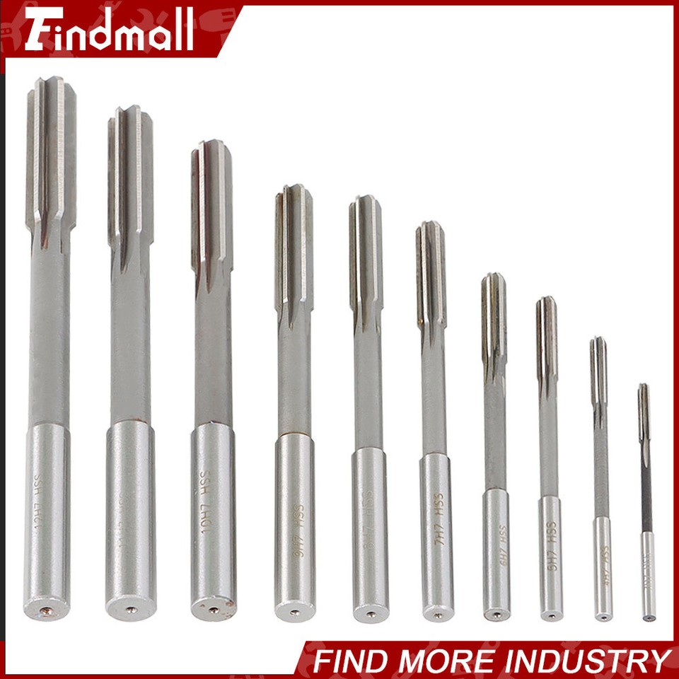 10x Machine Reamer Set,HSS H7 Straight Flute Chucking Reamer Milling ...