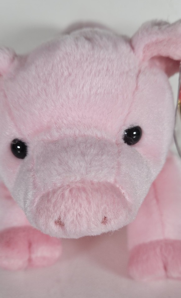 Ty Beanie Baby HAMLET Pig 7" Plush - 1999 Retired - MWMT - Cute Farm ...