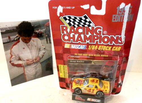 Racing Champions 1:64 Autographed 41 Greg Sacks 1996 Kellogg's Racing ...