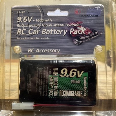 Radio Shack 9.6V Mi-MH 1600 mAh Rechargeable RC Car Battery Pack 23-331 ...