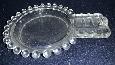 RARE Imperial Candlewick Between Place Ashtray COASTER w/ Match Holder ...