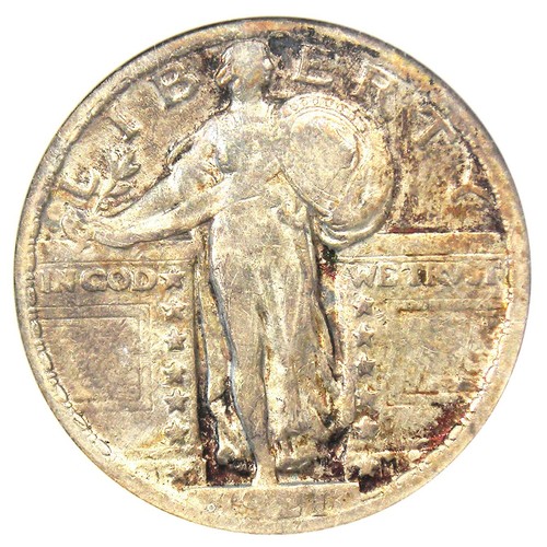 1921 Standing Liberty Quarter 25C Coin - Certified ANACS VF20 - Rare ...