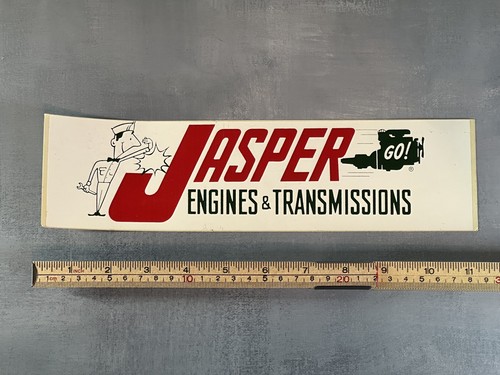 Vintage Jasper Engines And Transmissions Advertising Bumper Sticker | eBay