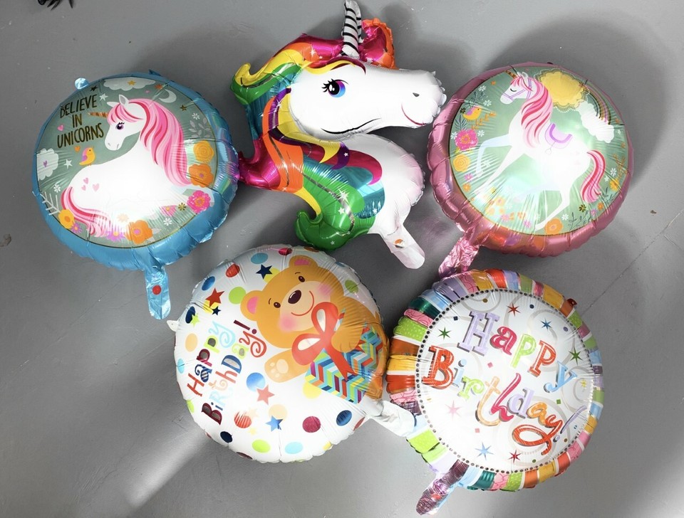 Reusable 18" Happy Birthday Party Foil Balloon Self Inflating Air ...