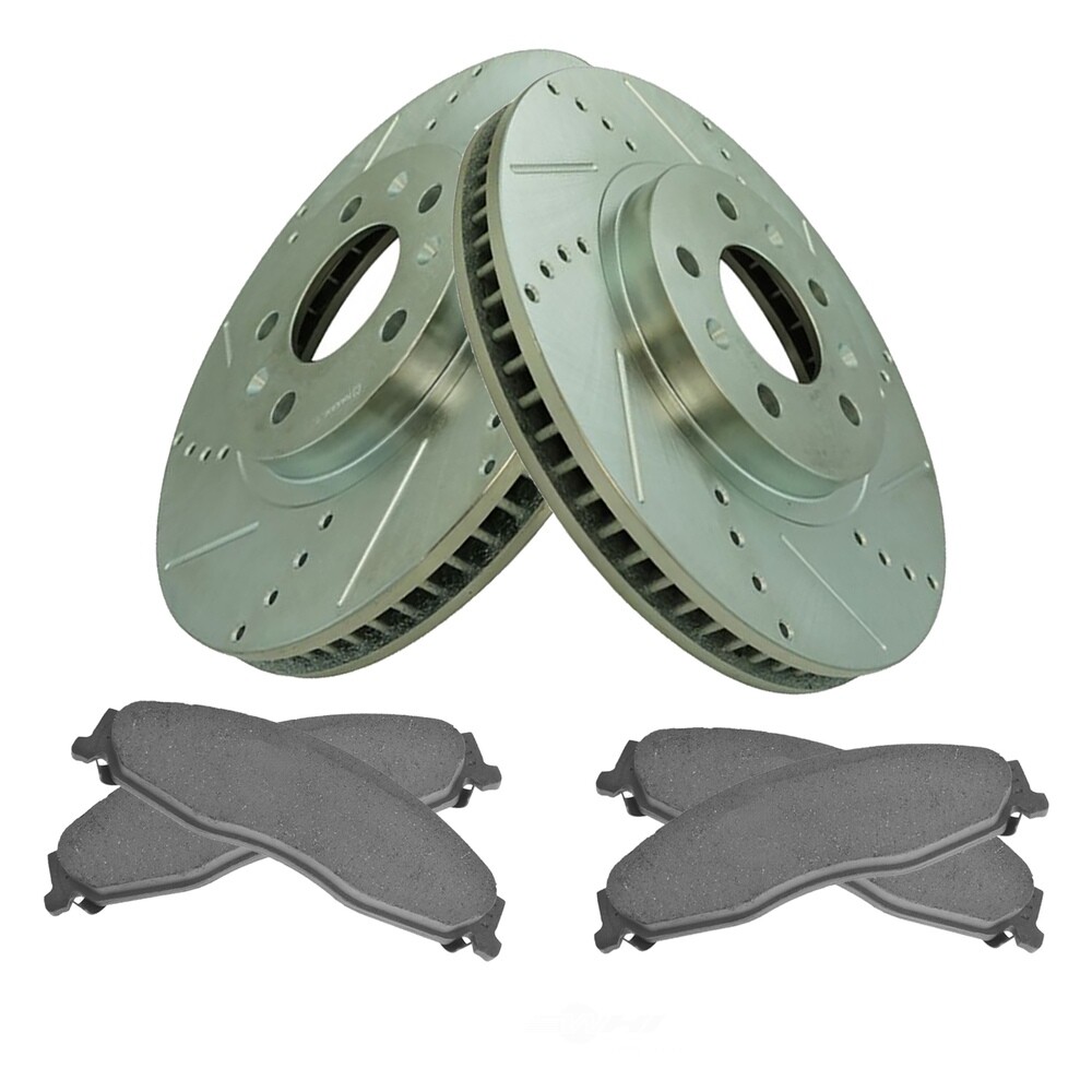 Disc Brake Kit-Performance Ceramic Performance Brake Pad and Rotor Kit ...