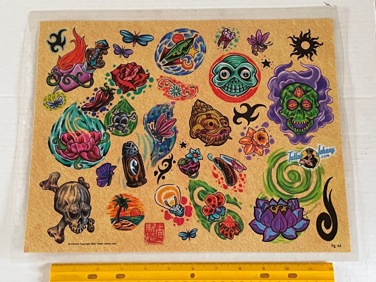 Vintage Art Tattoo Flash Sheet Tattoo Johnny /T672 | eBay