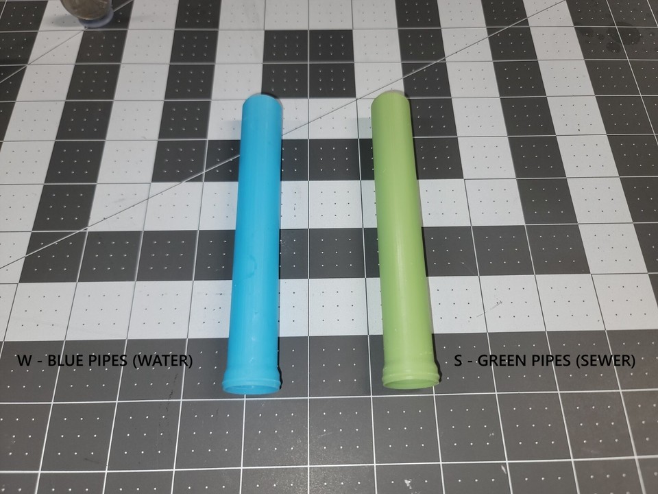 1/50 Diecast Scale Diorama Props/Loads: DR 25 PVC Pipes Sewer / Water ...