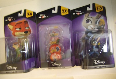 DISNEY INFINITY 3.0 Nick Wilde & Judy Hopps Figure Zootopia Power Disc ...