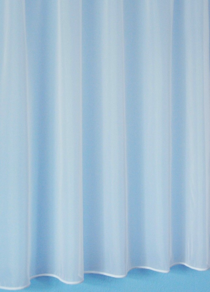 Sue White Woven Plain Net Curtain Weighted Hem Sold by the Metre Wide ...