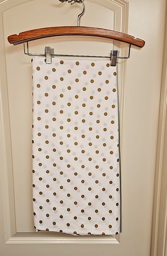 Pottery Barn Emily & Merritt Metallic Gold Dottie Twin Flat Sheet Polka ...