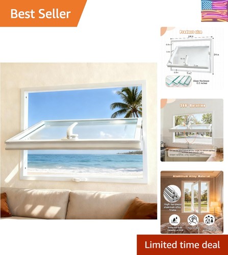 Shed Windows, 360° Rotation Sliding Window,Aluminum Alloy Glass Window ...