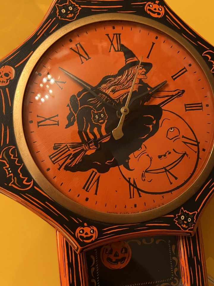 OOAK Halloween Witch Clock by Cali Lee, Halloween Treasure Studio ...