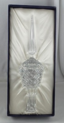 Vintage 1983 Lenox Crystal Glass Christmas Tree Topper 10" Tall w ...