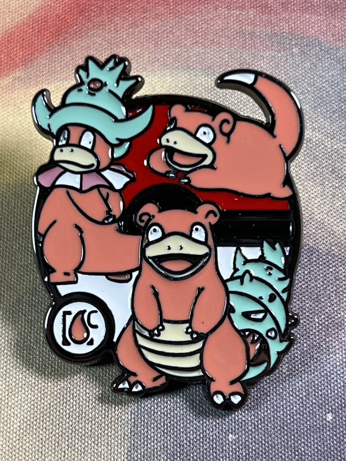 Pokemon Slowking Slowbro Slowpoke Evolution Enamel Pin Brooch Nintendo ...
