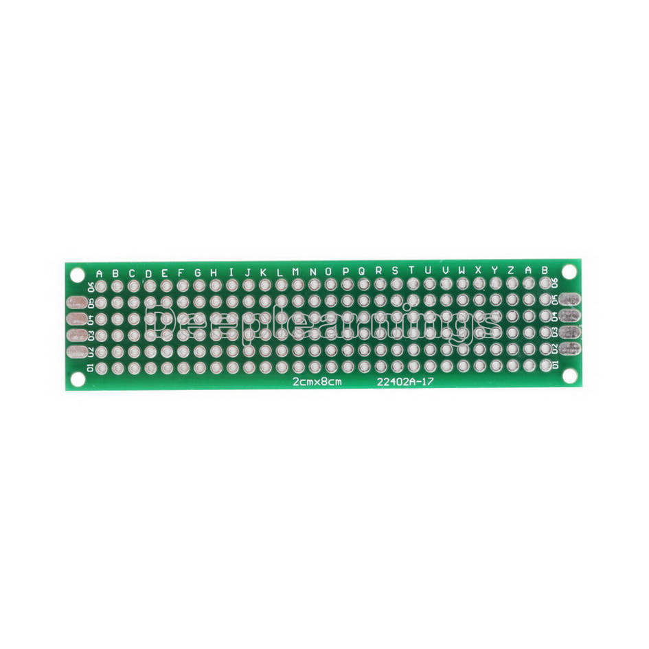 2PCS Double Side Prototype PCB Tinned Universal Breadboard 2x8 cm ...