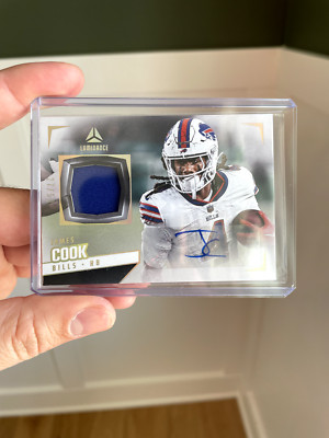 James Cook Autograph Jerseys Gold /50 - 2024 Panini Luminance #AJ-JCK ...