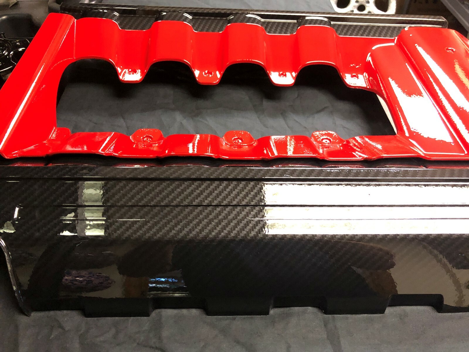 Ford Mustang GT Custom Hydrographic Carbon Fiber Engine Cover 5.0 2015 ...