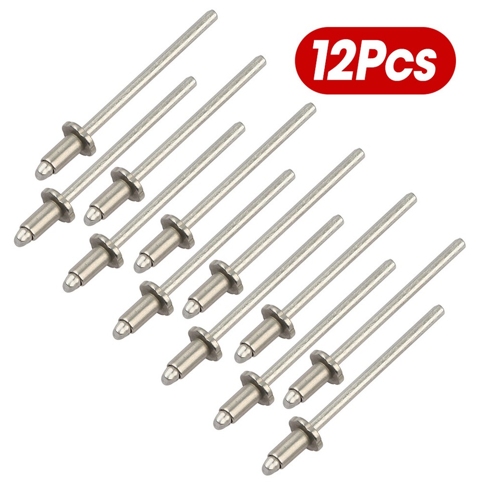 12x Nos Dash Rivets Stainless Steel For GM Ford Chrysler AMC VIN Door ...