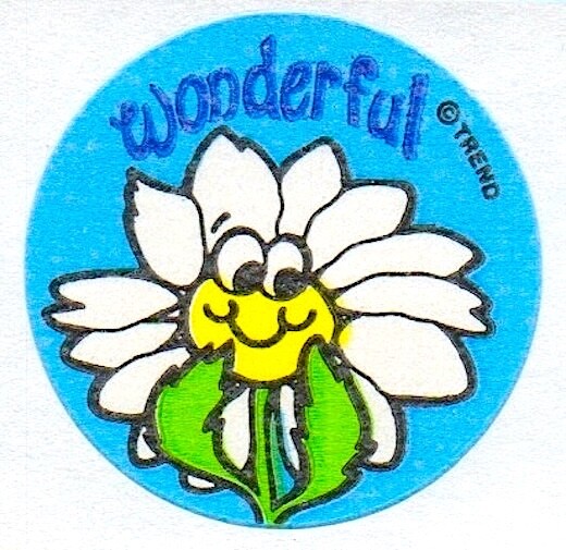 Trend Scratch And Sniff Daisy Flower Matte Stinky Stickers Single TM ...