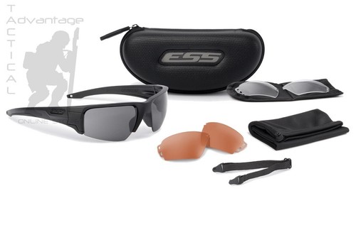 ESS Crowbar Tactical Kit Hi Impact Ballistic Glasses 3-Lens Set with ...