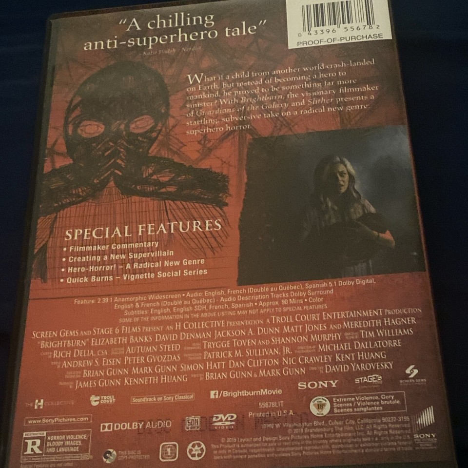 BRIGHTBURN (2019 DVD) DISC IS LIKE NEW CONDITION 43396556782 | eBay