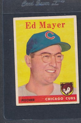 1958 Topps #461 Ed Mayer Cubs VG/EX *3856 | eBay