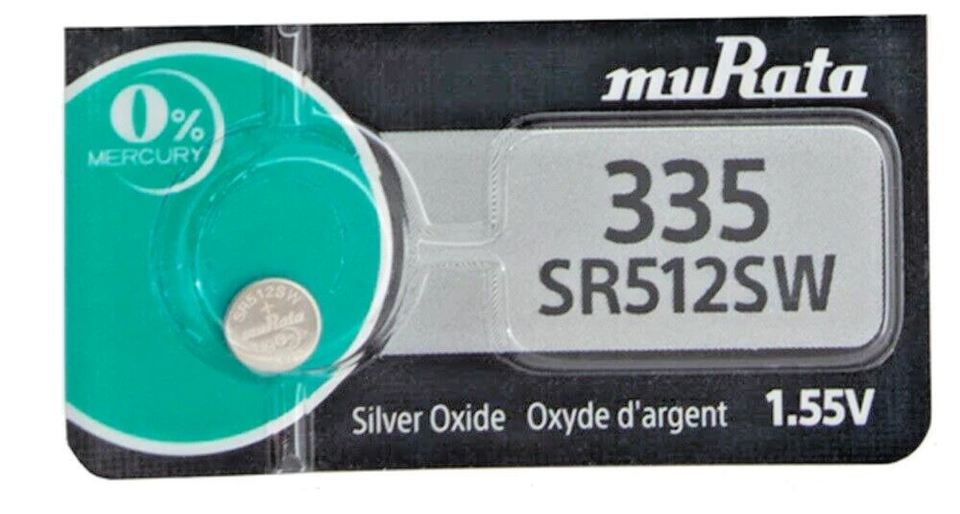 15 Murata 335 Sr512sw Sr512w Watch Batteries Made in Japan-Free Ship W ...