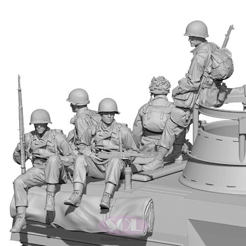SOL RESIN FACTORY, MM738 , WWII U.S.Army M8 Riders Set - 3D printed ...