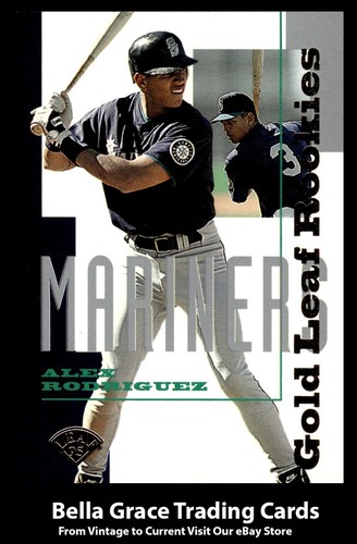 1995 Leaf Alex Rodriguez #1 Seattle Mariners Gold Leaf Rookies MLB ...