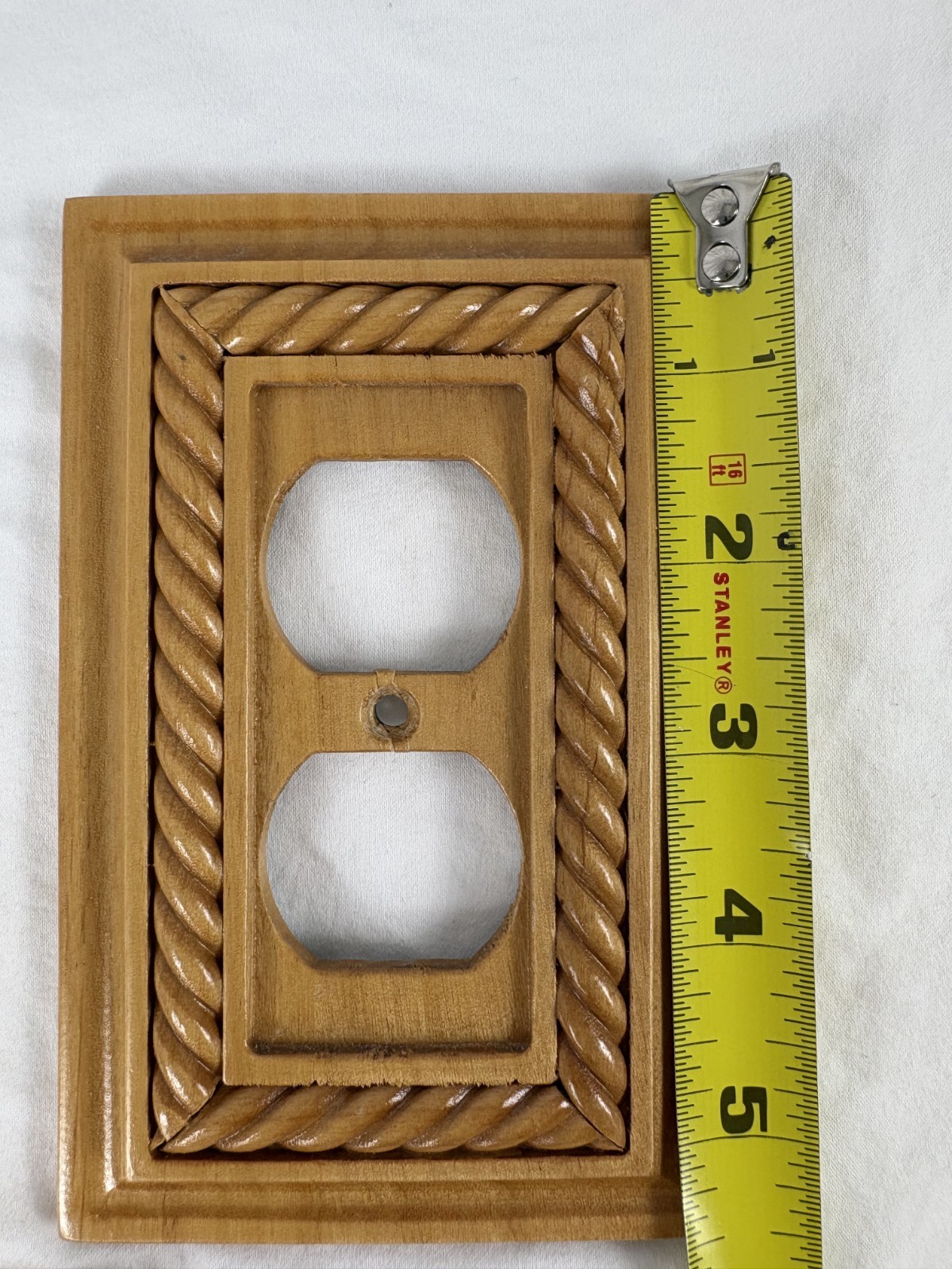 Vintage Lot of 4 Amer Tac Light Switch & Plug Plate Cover Wood Spiral ...