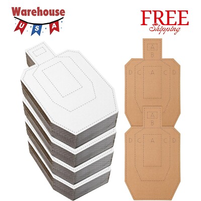 100 Pcs USPSA/IPSC/IDPA Shooting Cardboard Targets for Shooting ...