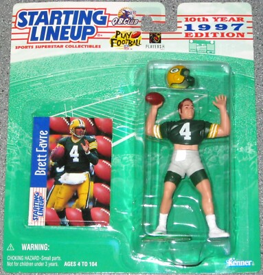 BRETT FAVRE~1997 NFL STARTING LINEUP SLU ACTION FIGURE & CARD (NEW in ...