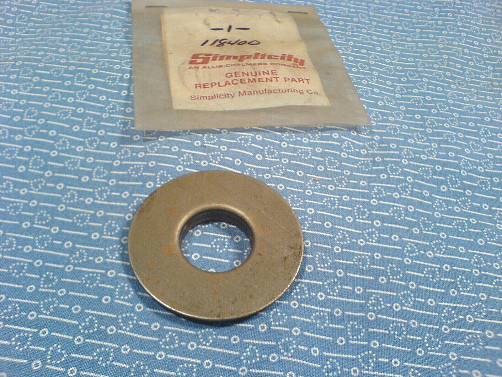 Simplicity Roticul Tiller Transmission Bearing Shield. 118400 OEM Part ...