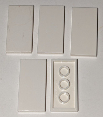 Lego Lot Of 5 WHITE 2x4 Smooth Tile Finishing Piece Part # 87079 | eBay