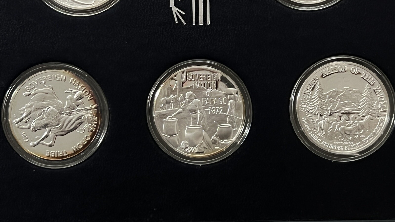 1971/72 Official Coin Medals of Indian Tribal Nations (10) Coin Set ...