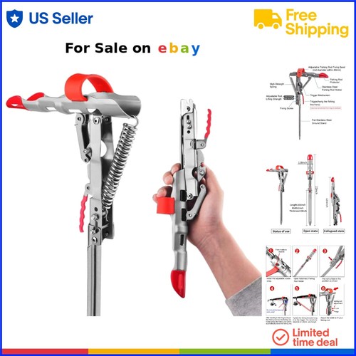 Spring Loaded Fishing Rod Holder Stainless Steel Ground Mount Water ...