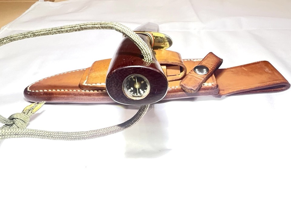 Rare Randall Model 5-7 Camp & Trail Knife w/Compass Wood Grip, Sheath ...