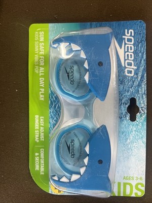 Speedo Kids Sunny Vibes Sunglass Style Swim Goggle Blue Shark Age 3-6 ...