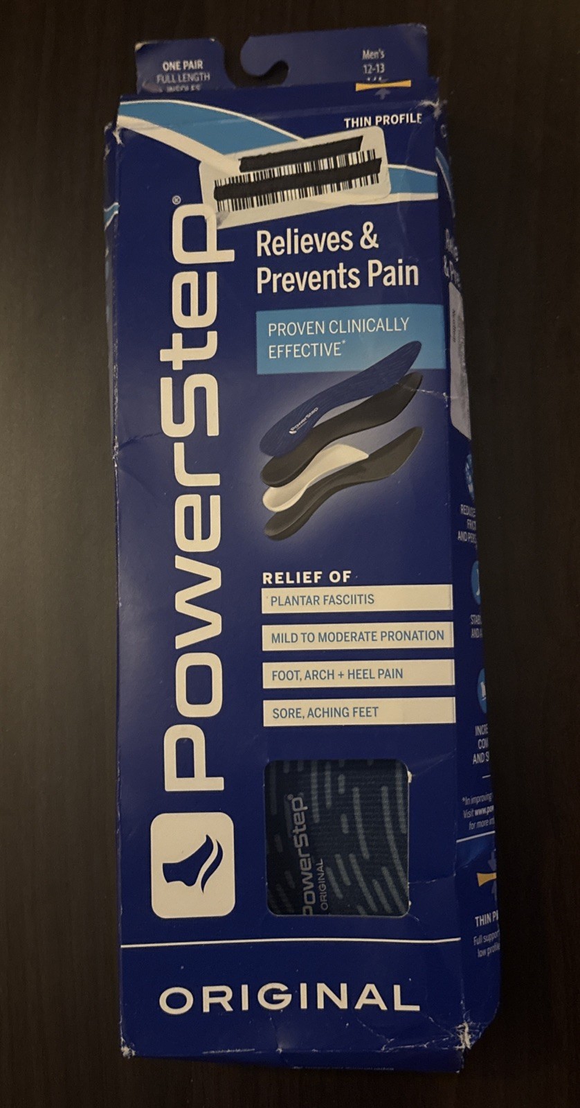 Powerstep Original Full Length Insoles Men’s 12-13 | eBay